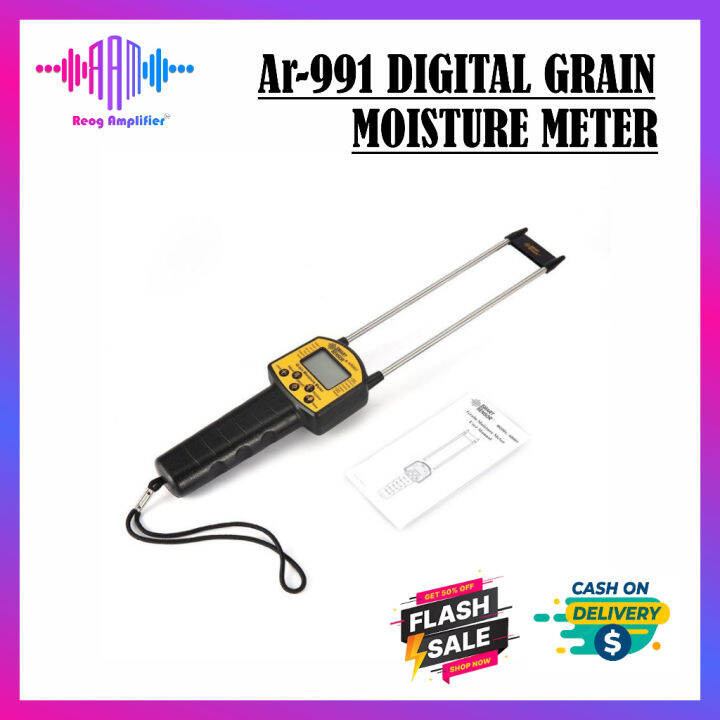 Digital Grain Moisture Meter Pengukur Kadar Air Biji Bijian AR991 Alat ...