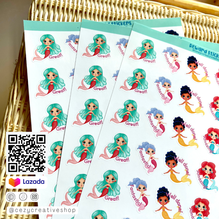 Reward stickers Mermaid | Lazada.co.th