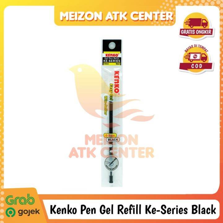 Refill Isi Pen Pulpen Ballpoint KENKO KE Series Hitam [1 PAK ISI 24 ...