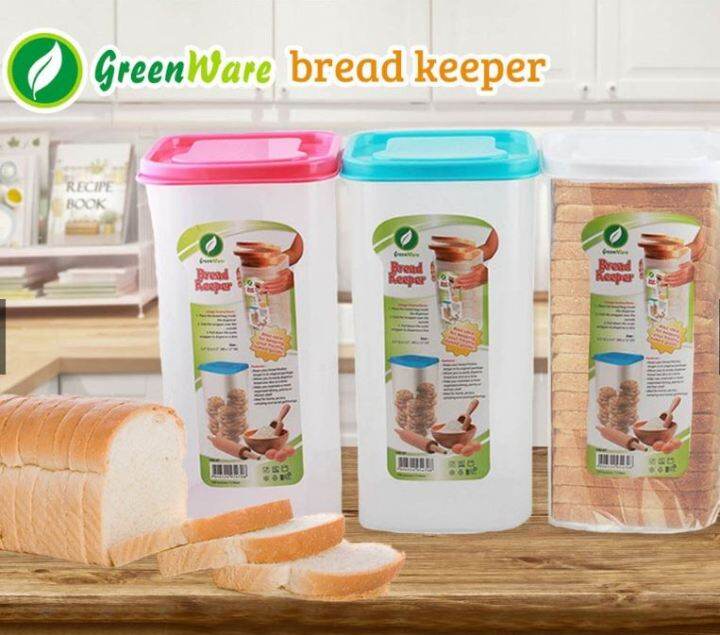 Greenware Bread Keeper Food Storage Container Bread Cannister Bread ...