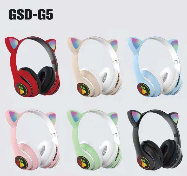 Headphone Bluetooth Telinga Kucing LED Wireless Stereo Hifi Cat Ear ...