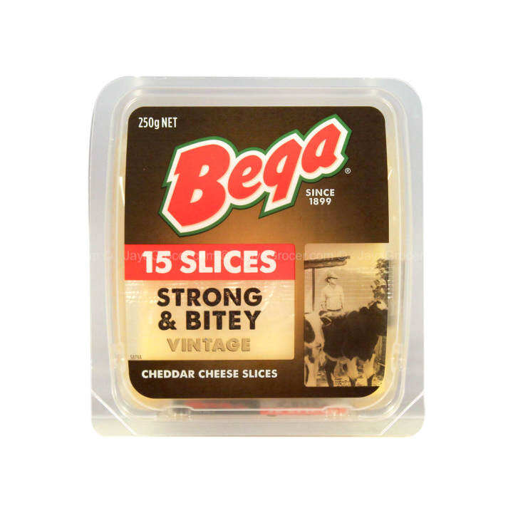Beqa Strong & Bitey Vintage Cheddar Cheese 15 Slices 250g | Lazada