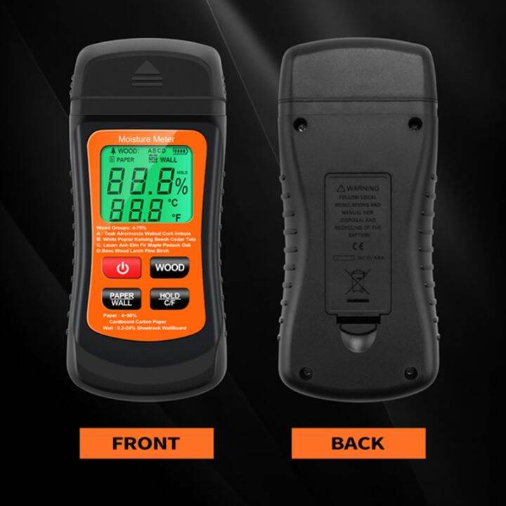 Wood Moisture Meter, 8-IN1 Digital Moisture Tester, Accurate Pin Type ...