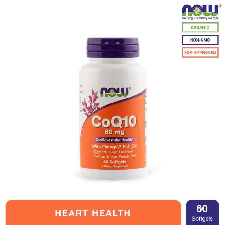 Coq10 60Mg With Fish Oil And Lecithin 60 Softgels Free Radical Fighter ...