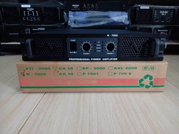 BOX POWER AMPLIFIER 2channel N 7000 + panel depan + panel belakang ...
