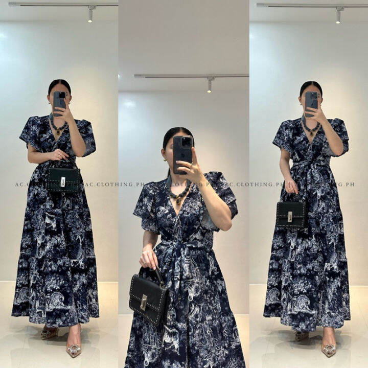 LEONA PADDED RUFFLED MAXI DRESS | BY: AC.CLOTHING.PH | Lazada PH