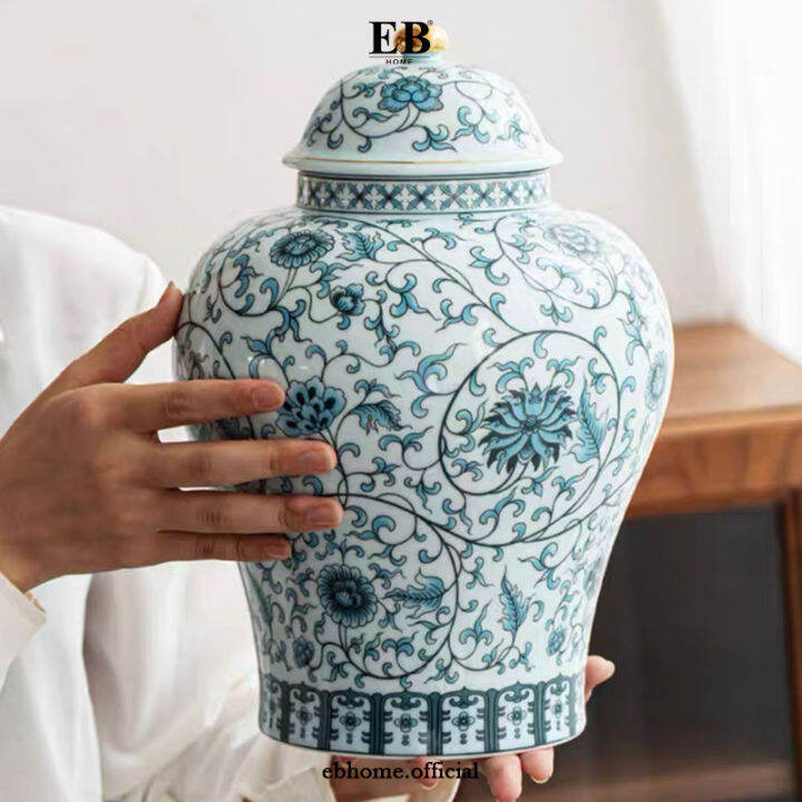 Pajangan Guci Keramik / Luxury Chinoiserie Porcelain Vase 3 | Lazada ...