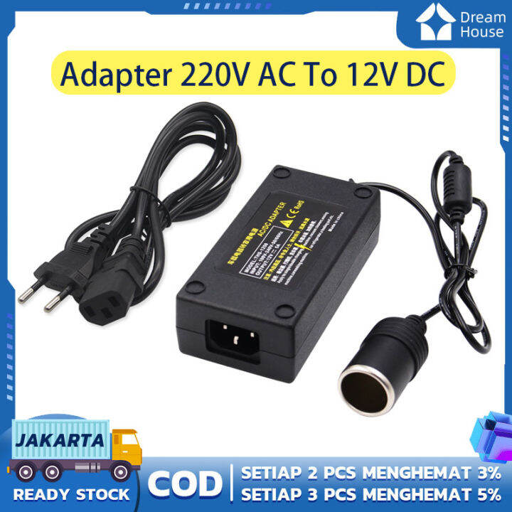(cod,dalam Stok, Dikirim Dari Jakarta)adaptor Ac To Dc 12 Volt Lighter ...