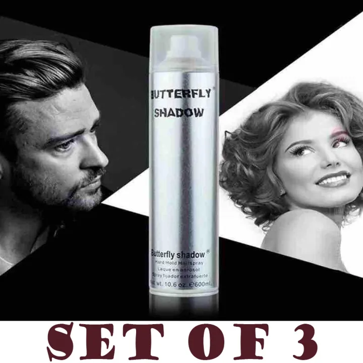 ( SET OF 3 ) BUTTERFLY SHADOW HAIR SPRAY 600ML | Lazada PH