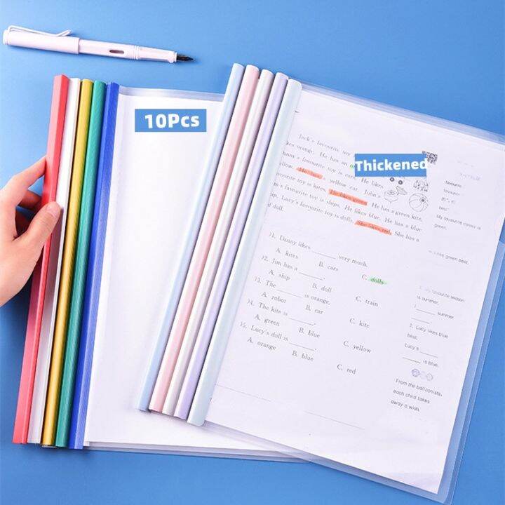 A4 Folder Thickening Transparent Sliding Folder for Paper Organizer ...