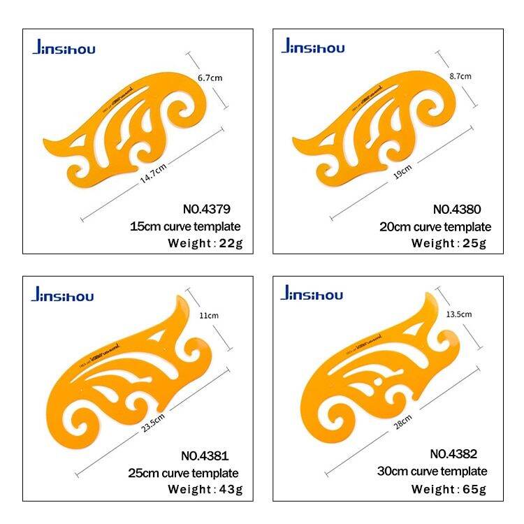 Jinsihou ไม้บรรทัดวงรีทรงกลมทนทานเรซินแบบวาดลายแม่แบบสถาปนิก ...