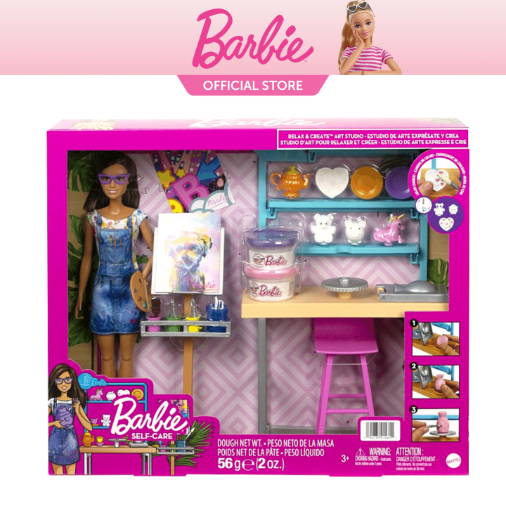Barbie Relax and Create Art Studio Doll and Playset for Girls - gift ...