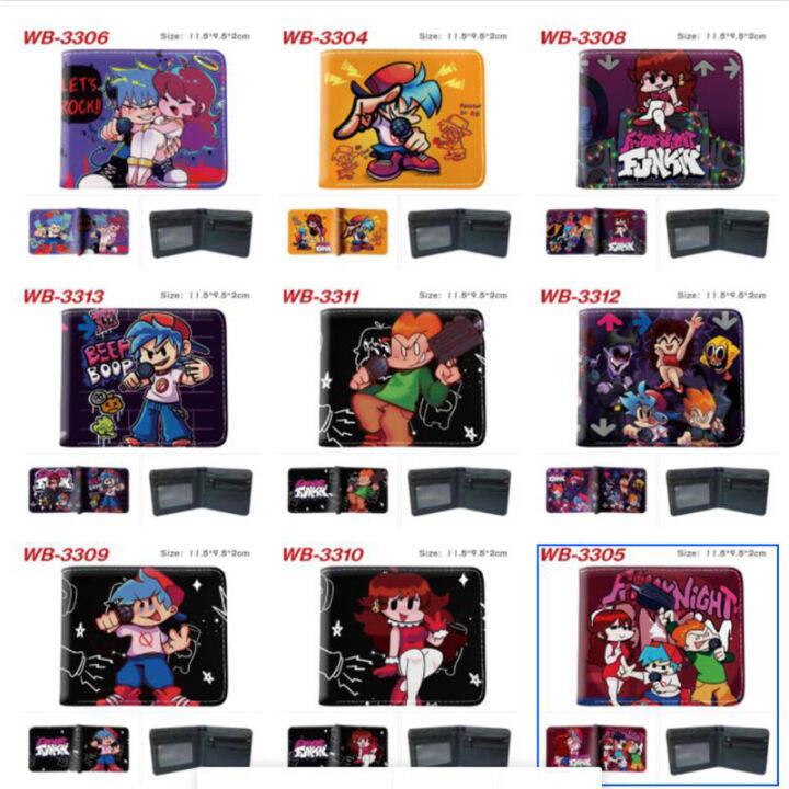2022Wholesale Game Friday Night Funkin FNF Cartoon Wallet Short Purse ...