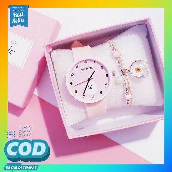Jam Tangan Wanita Analog Digital Aesthetic Waterproof Perempuan Keren ...