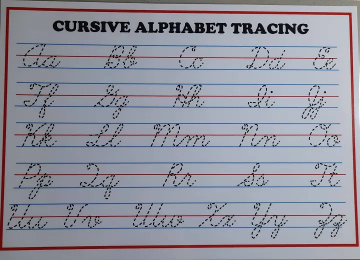 [COD]Laminated Tracing Cursive Alphabet, Personalize Names, Tracing Pad ...