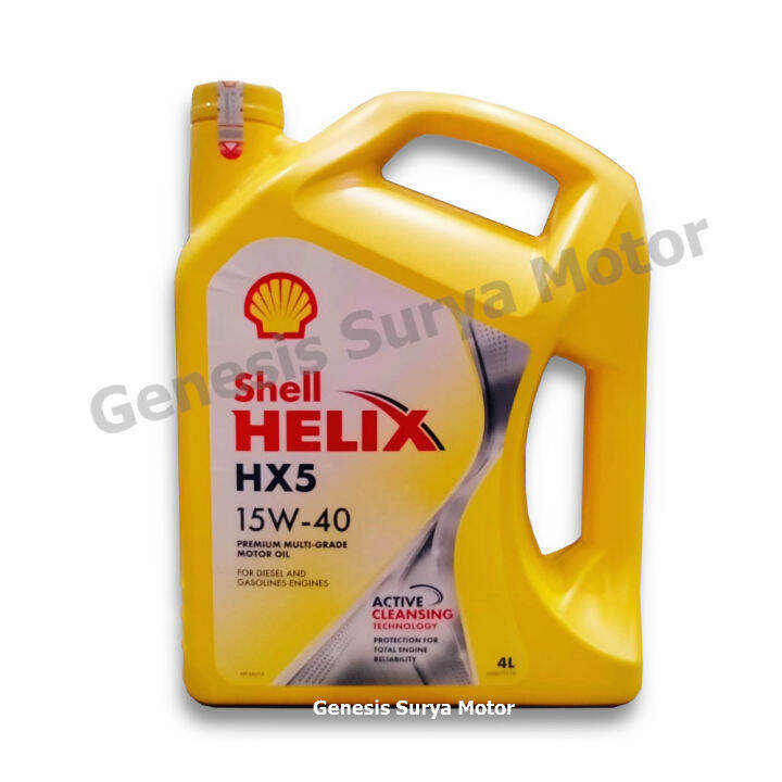 Oli Shell Helix HX5 15W-40 4Liter Premium Multi Grade Motor Oil ...