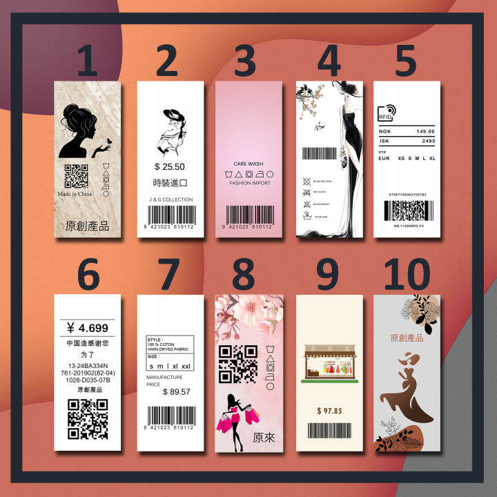 HANG TAG BAJU BARCODE CLASS isi 60 pcs | Hangtag | Label Harga | Label ...