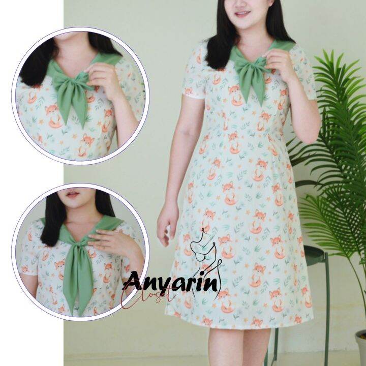 พร้อมส่ง ANYARIN Anya06 เดรสทำงาน/เดรสน่ารัก/เดรสสุภาพ | Lazada.co.th