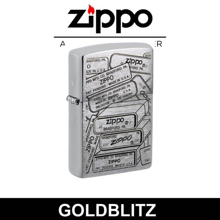 Zippo 48713 Bottom Stamps Design Classic Pocket Lighter | Lazada