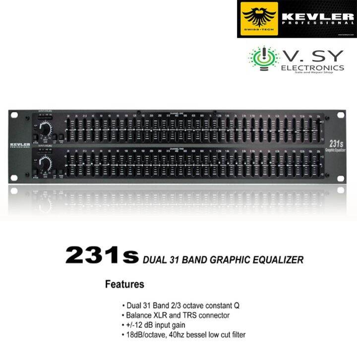 Kevler 231s Dual 31 Band Graphic Equalizer with Four Segment LED Ladders 231 s | Lazada PH