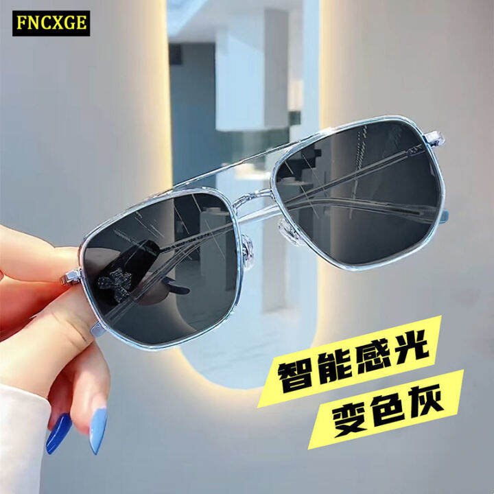 FNCXGE TR90 แว่นตาสายตาสั้น สายตาสั้น การเปลี่ยนสีอัตโนมัติ มัลติโค้ด แว่นตาเปลี่ยนสี แว่นตา ...