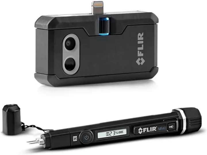 FLIR ONE PRO LT – IOS Thermal Imaging Camera with MR40 Moisture Pen with Built in Flashlight ...