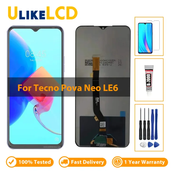 100% ทดสอบจอแสดงผล LCD สำหรับ Infinix Tecno Pova Neo LE6หน้าจอสัมผัสแผง ...