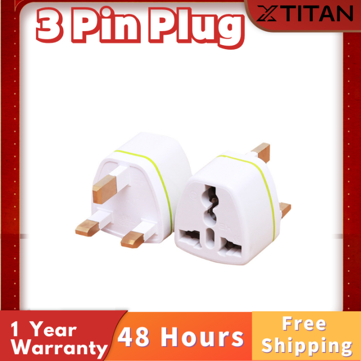 3 Pin Plug Adapter 2500W Household Universal Converter 3 Pin Socket ...