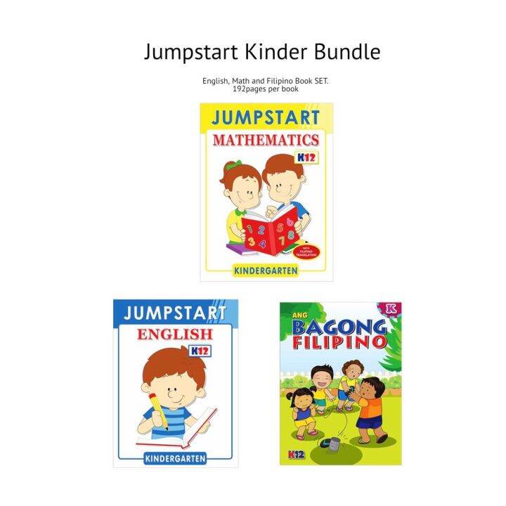 JUMPSTART WORKBOOK BUNDLE Kinder Grade 1 Grade 2 and Grade 3 | Lazada PH