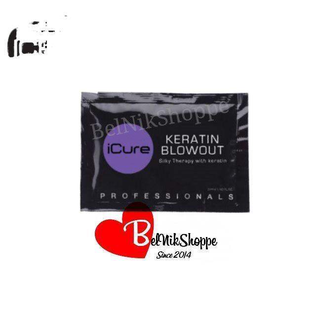 [With Freebie] iCure Keratin Blowout Treatment Sachet (35ml) | Lazada PH