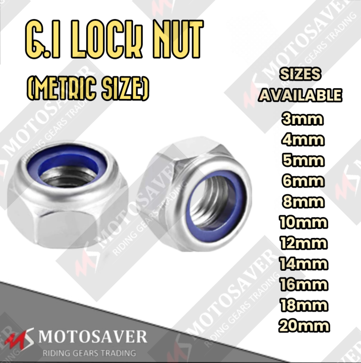 LOCK NUT G.I (METRIC) | Lazada PH