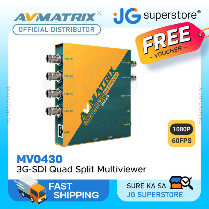 AVMatrix MV0430 4 Channel 3G-SDI Split Multiviewer with SDI & HDMI ...