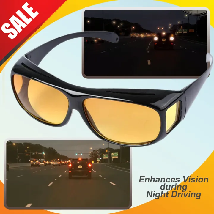 HD Vision Anti Glare Night View Driving Glasses Wrap Around Sunglasses ...