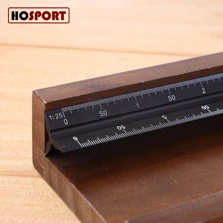[HOSPORT] 30cm Triangular Architect Scale Ruler Aluminum Scale Ruler ...