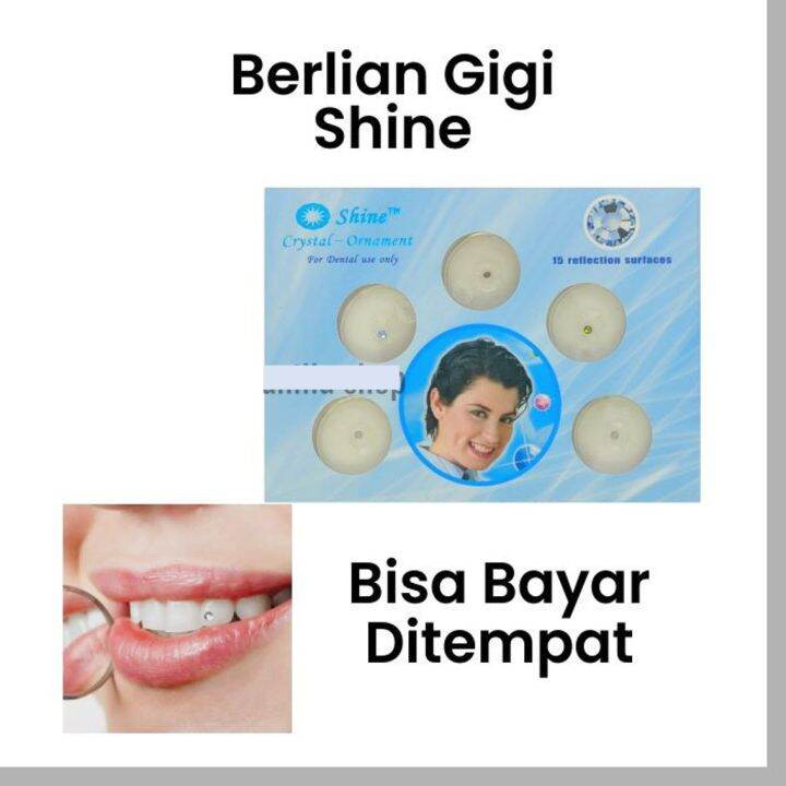 Diamond Shine Putih Kristal Mengkilap Original Model Round Skyce Kristal Gigi Motif Bulat ...