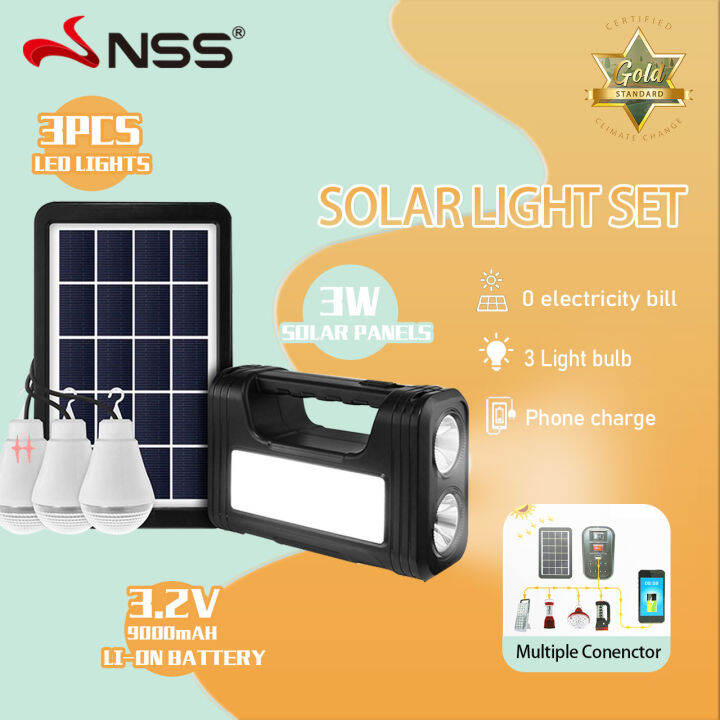 NSS 8017 Solar Lighting System Kit Emergency Light solar lights outdoor ...