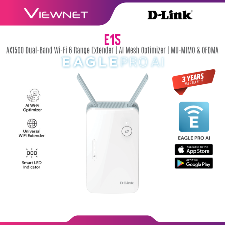 D Link E15 Eagle Pro Ai Ax1500 Wifi Wireless Mesh Gigabit Range