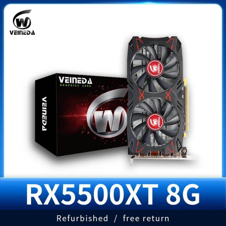 RX5500XT การ์ดจอ1 Veineda 8GB GDDR6 RX 5500 XT การ์ดจอ PCI Express 4.0 X เดสก์ท็อป RX5500 128Bit ...