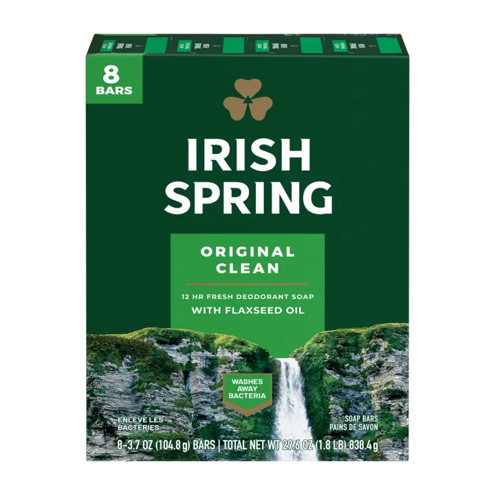 Irish Spring Deodorant Bar Soap, Original Clean, 8 bars | Lazada PH