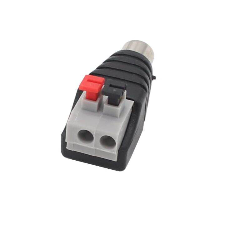 RCA Male to Spring Press Type Terminal Speaker Wire Cable Converter Non ...