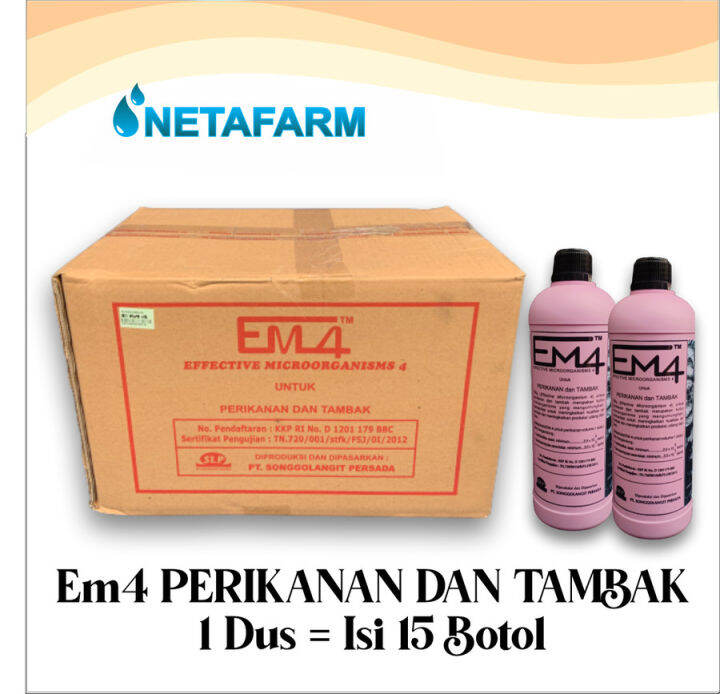 EM4 Perikanan dan Tambak 1 Liter - 1 Kardus ( Isi 15 Botol ) | Lazada ...