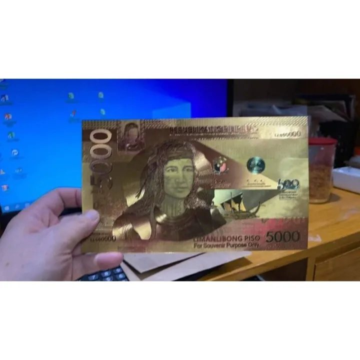 Lapu lapu 5000p banknote gold foil limited | Lazada PH