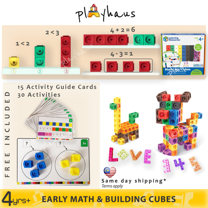 【MATHS BUILDING CUBES 】Learning Resources Mathlink Cubes Preschool ...