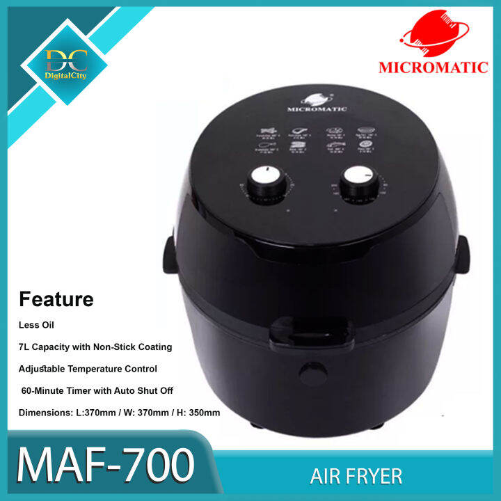 DIGITAL Micromatic MAF-700 Air Fryer with Non-Stick Coating / 7L ...