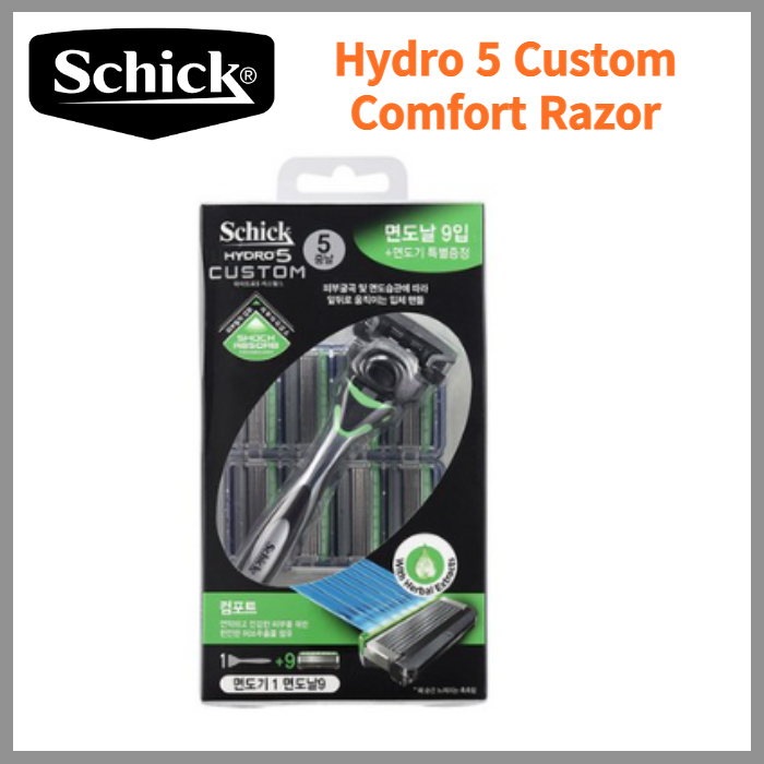 Schick Hydro 5 Custom Comfort Razor with 9 Refill Blade shaving for man ...