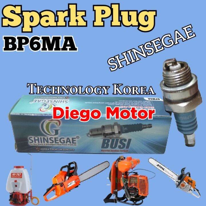 Busi BP6MA Merk SHINSEGAE Serbaguna Mesin Potong Rumput Semprot Hama ...