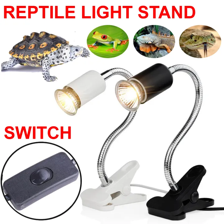 Reptile Light Stand Set UVB Lamp Clip-On Lamp Holder Turtle Tortoise ...