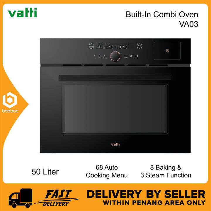 Vatti VA03 50L Build-in Combi Oven with 3 Steam Functions, 8 Baking ...