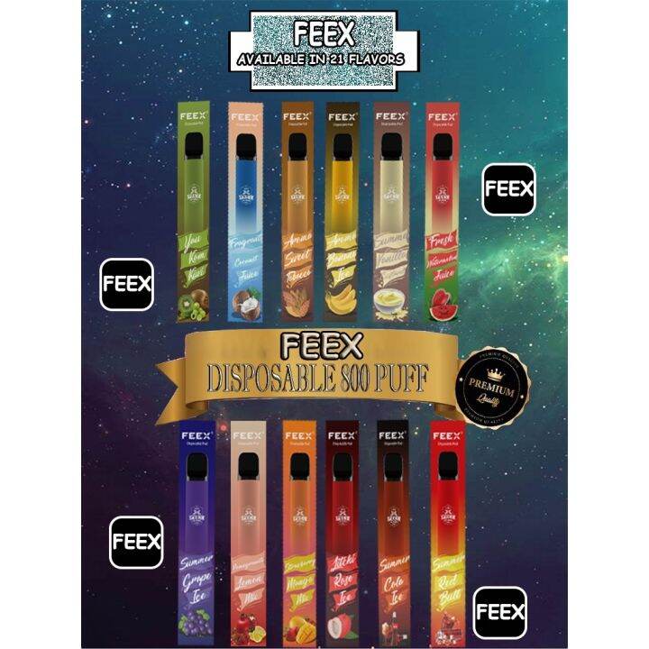 ORIGINAL FEEX 800 PUFF DISPOSABLE POD READY STOCK 5 SALT Pods Same as ...