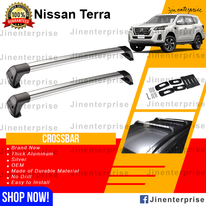 NISSAN TERRA 2018-2021 OEM CROSSBAR WITH KEY (SILVER) BOLT ON NO DRILL ...
